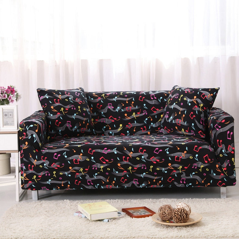 Music Black Sofa Cover – covermysofa™